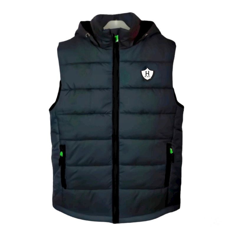 Jual jaket rompi hitam oranye/ navy anti angin pelindung dada ...