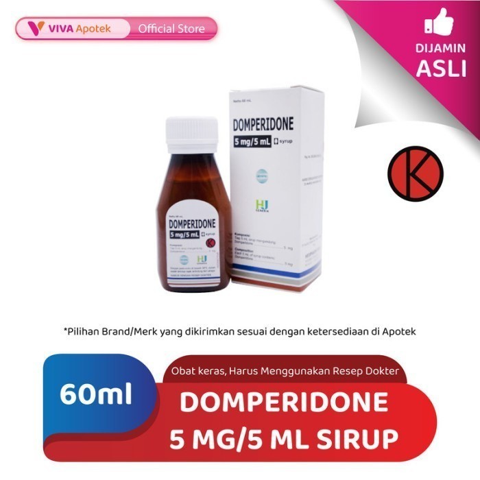 Jual Domperidone 5 mg/5 ml Sirup / Mual / Muntah (60 ml) | Shopee Indonesia