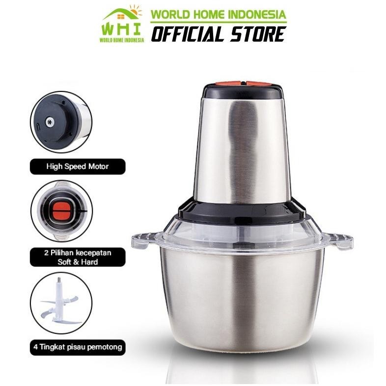 Jual Blender Chopper Penggiling Daging Meat Blender Elektrik Stainless ...