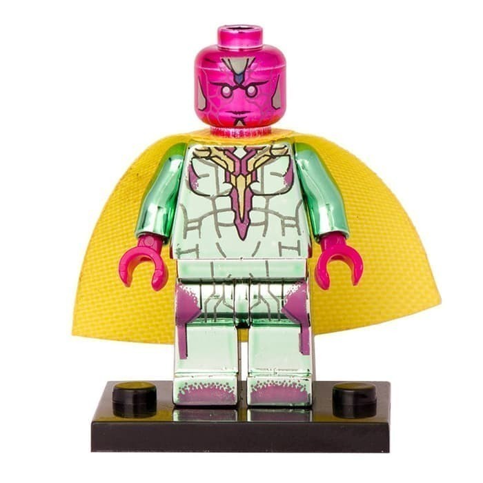 Jual Minifigure Bricks Marvel Avengers Iron-man Vision Jarvis Chrome ...