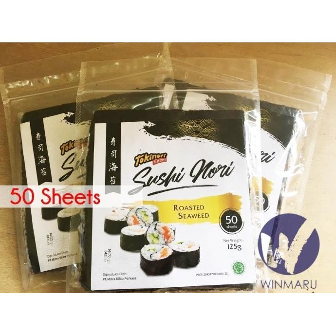 Jual Tokinori Sushi Nori Seaweed Rumput Laut 50 sheets/lembar WS04 ...