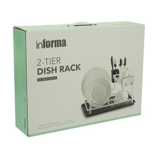 Jual Rak Piring Informa Santino Dish Rack 2 Tier Black | Shopee Indonesia