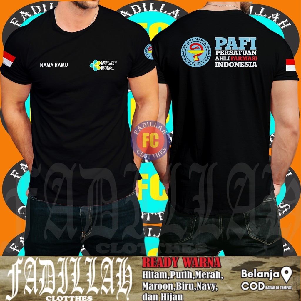 Jual Baju Kaos PAFI Persatuan Ahli Farmasi Indonesia Gratis Nama DB ...