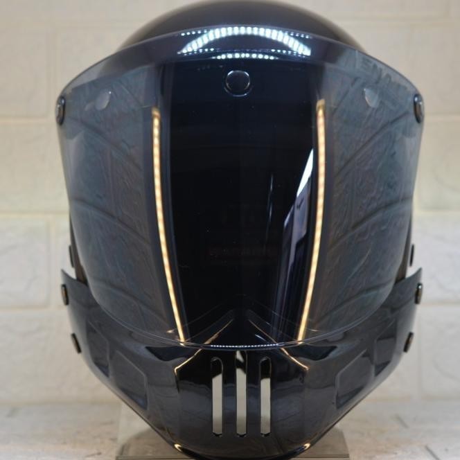 Jual Helm Retro Cakil Modular Sni Vwith Visor Snail Vespa / Caferacer ...