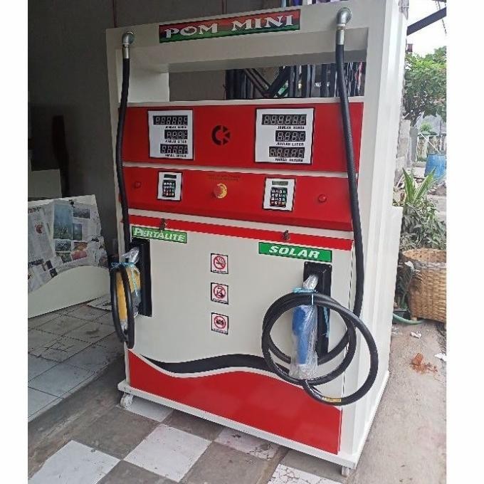 Jual Pom Mini Digital SPBU Pertamina Pertalite Solar Ready 2 Nozle 1 ...