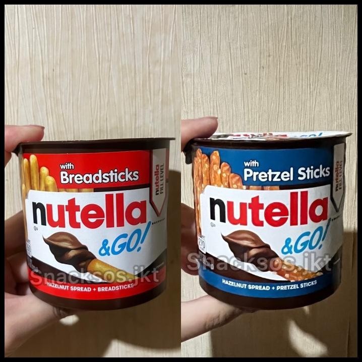 Jual Nutella & Go With Breadsticks- Nutella Go Hazelnut Nyam Nyam Biskuit | Shopee Indonesia