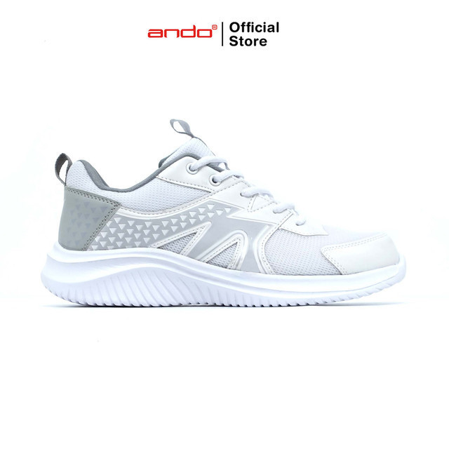 Jual Ando Official Sepatu Sneakers Radial Pria Dewasa - Putih/Abu-Abu ...