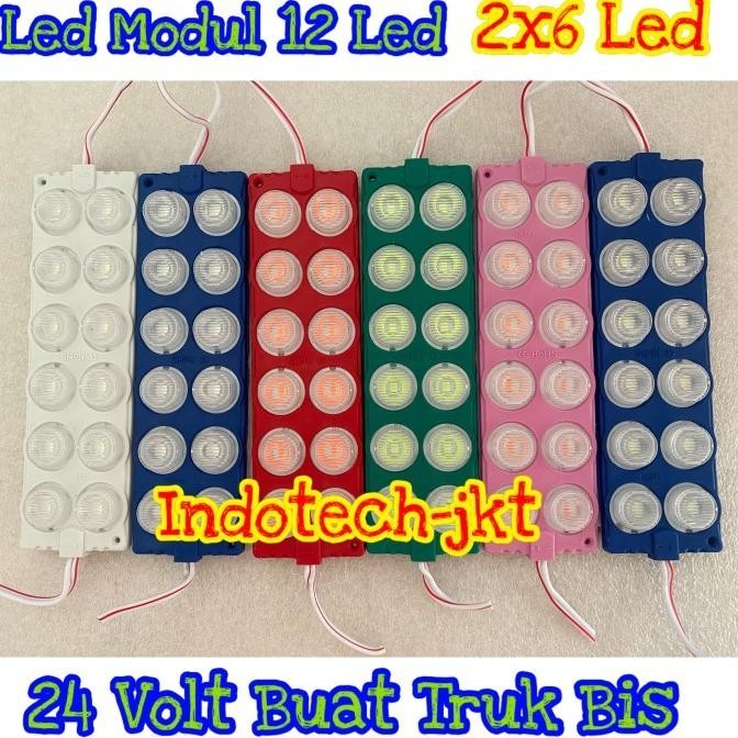 Jual Lampu Led Modul Kolong Truk Bis 24 Volt 12 Led (6x2) 12w Nyala ...
