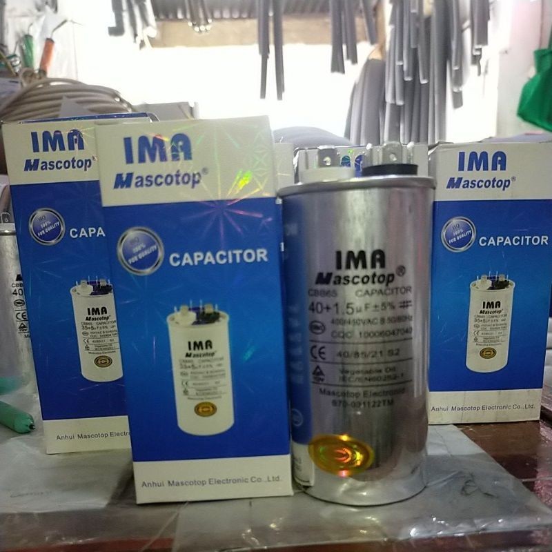Jual CAPASITOR AC DOUBLE "IMA MASCOTOP"40+1.5UF/CAPASITOR AC DOUBLE IMA ...