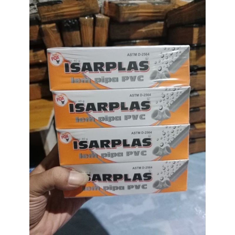 Jual ISARPLAS LEM PIPA PVC KEMASAN BARU 40G 1PACK ISI 12 TUBE | Shopee ...