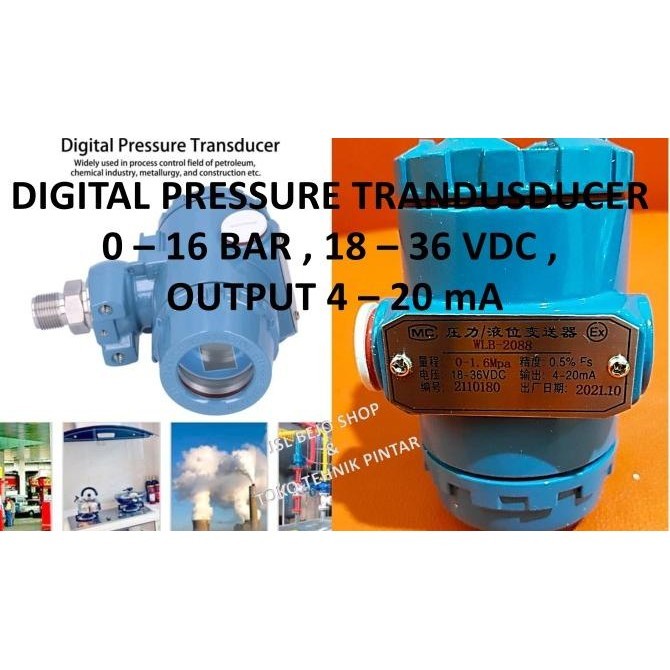 Jual Pressure Transmitter Transducer Digital Display Industrial ...