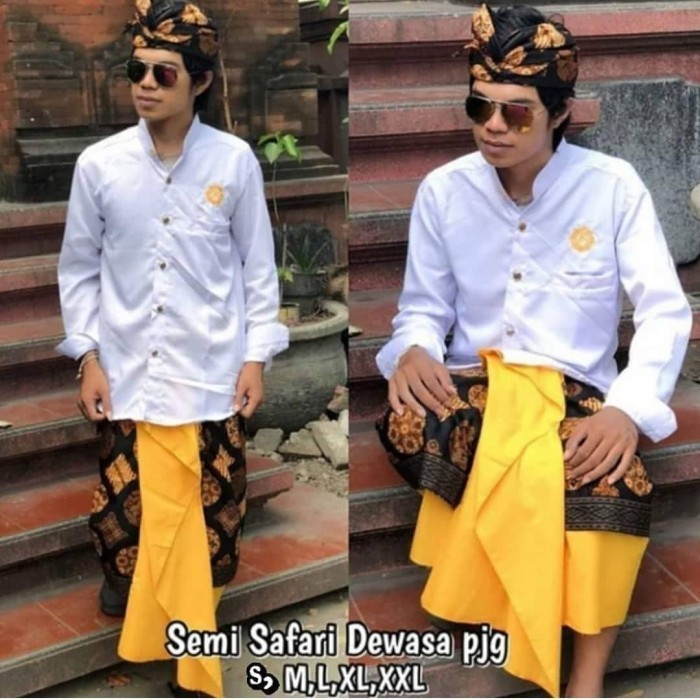 Jual BAJU ADAT BALI SAFARI PRIA TANGAN PANJANG KHAS BALI | Shopee Indonesia