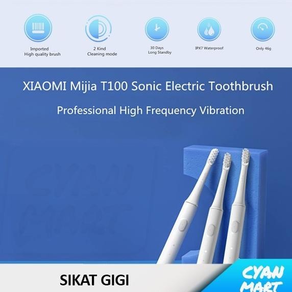 Jual Sikat Gigi Elektrik Xiaomi Mijia Sonic Electric Toothbrush T100 | Fatezio | Shopee Indonesia