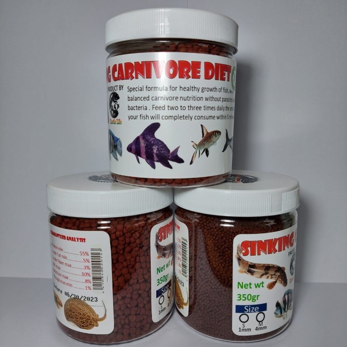Jual Sinking Carnivore Diet 350Gr Pakan/Pelet Ikan Predator (Serupa ...