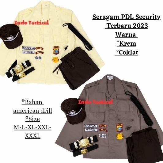 Jual Baju Seragam PDL Satpam Krem Lengkap,Seragam Security Krem 2023 tmurah | Shopee Indonesia