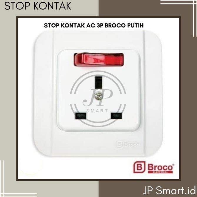 Jual Stop kontak wall socket 2P AC 3P Broco CV Megah Jaya | Shopee ...