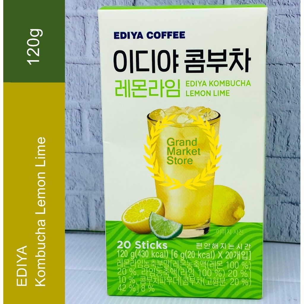 Jual EDIYA Kombucha Lemon Lime - Minuman Kemasan Korea | 1 Box Ediya ...