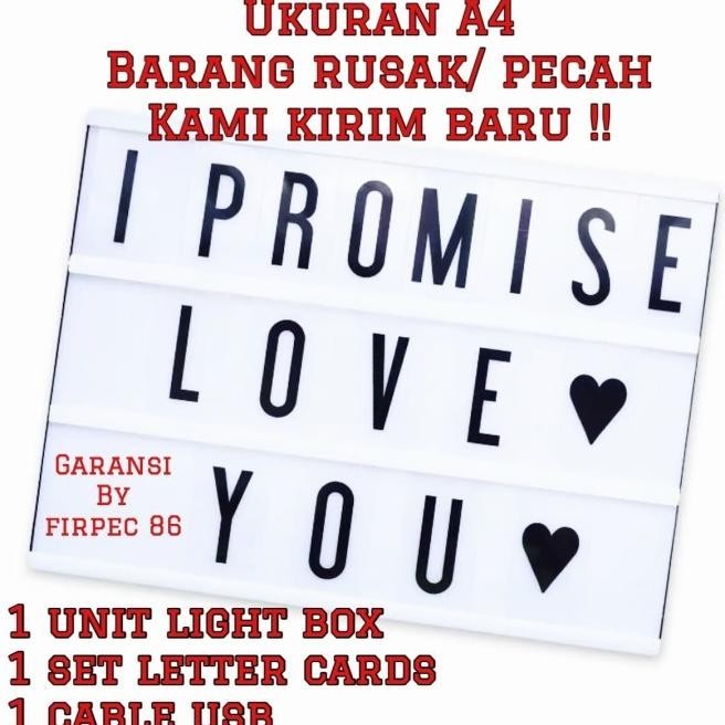 Jual Light Box /A4 Letter Box /Cinematic Led Light /Lampu Kamar Tidur ...