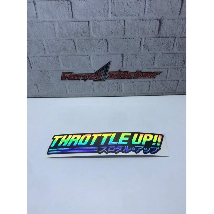 Jual Stiker Throttle Up!! Sticker Throttle Up Hologram | Shopee Indonesia