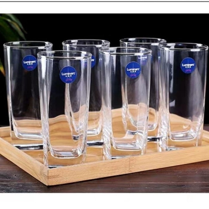 Jual 1 Set Isi 6 Pcs Gelas Susu/Gelas Sterling Lunarc 33Cl/Gelas Kaca ...