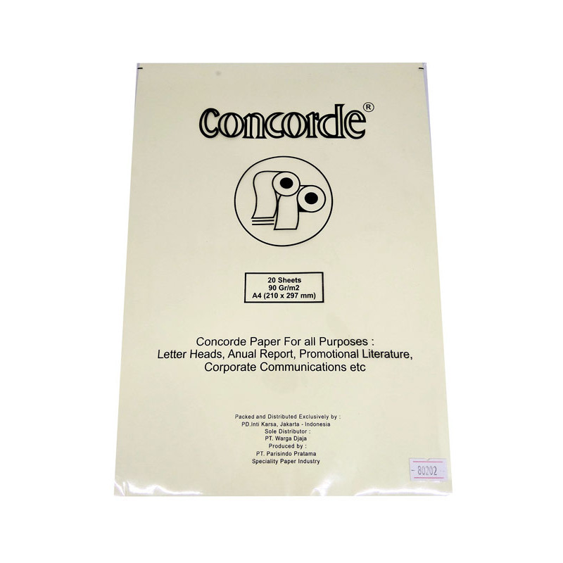 Jual Concorde Pk-Cc - Kertas A4 Warna Cream / Light Y | Shopee Indonesia