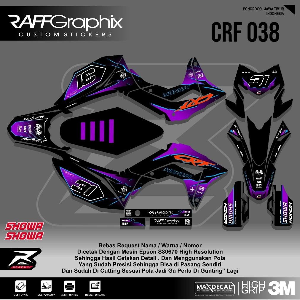 Jual NEW DESIGN DECAL CRF 150 MERAH / DECAL CUSTOM CRF 150 L | Shopee ...