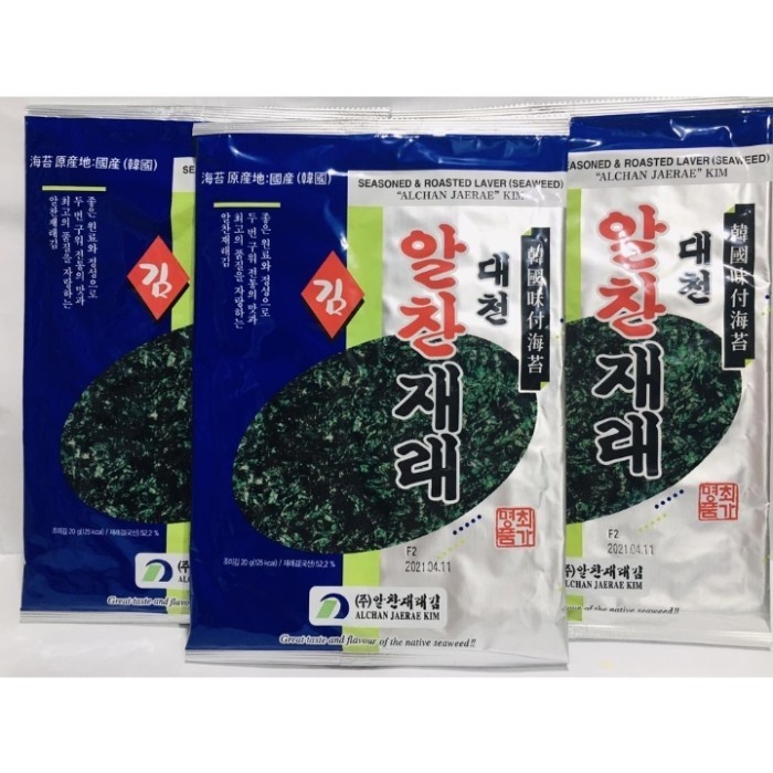 Jual Alchan Seasoned & Roasted Laver Seaweed/Jere Dol Gim (20Gr @ 4Pcs ...