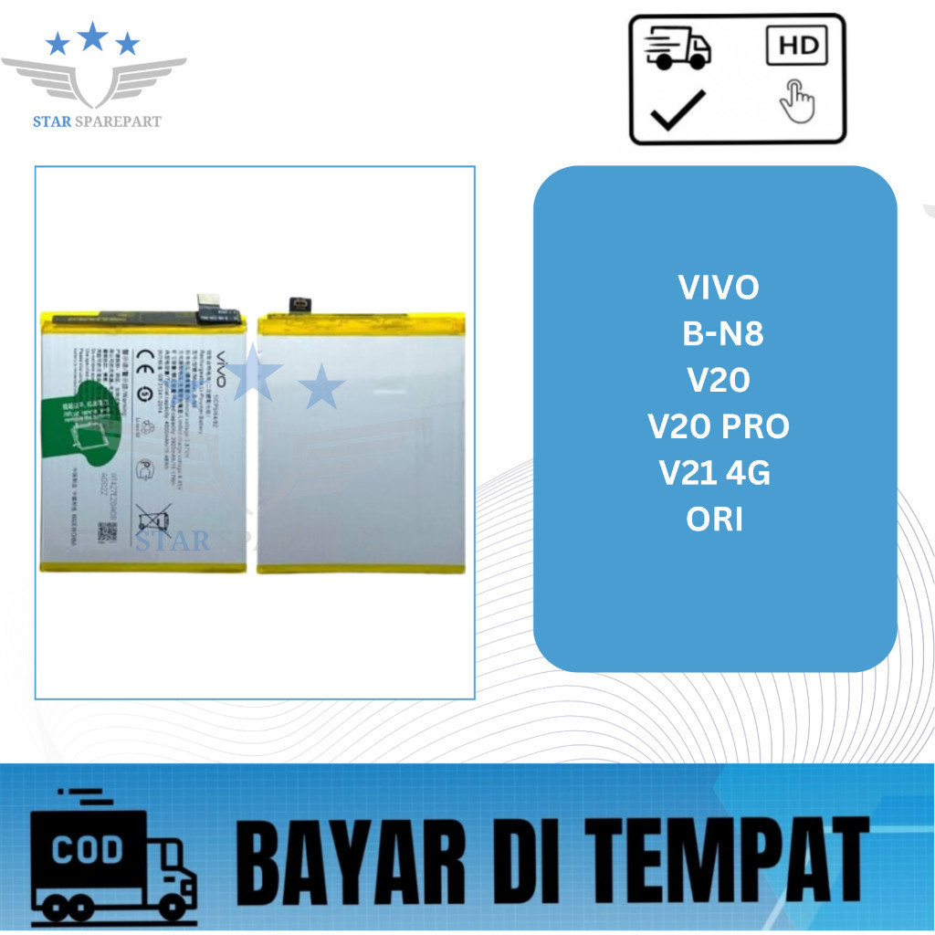 Jual BATERAI VIVO B-N8 / V20 / V20 PRO / V21 4G | Shopee Indonesia