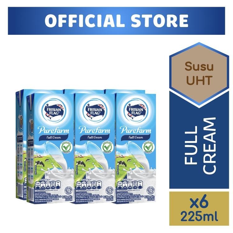 Jual Frisian Flag Susu UHT Full Cream 225ml - 6 pcs | Shopee Indonesia