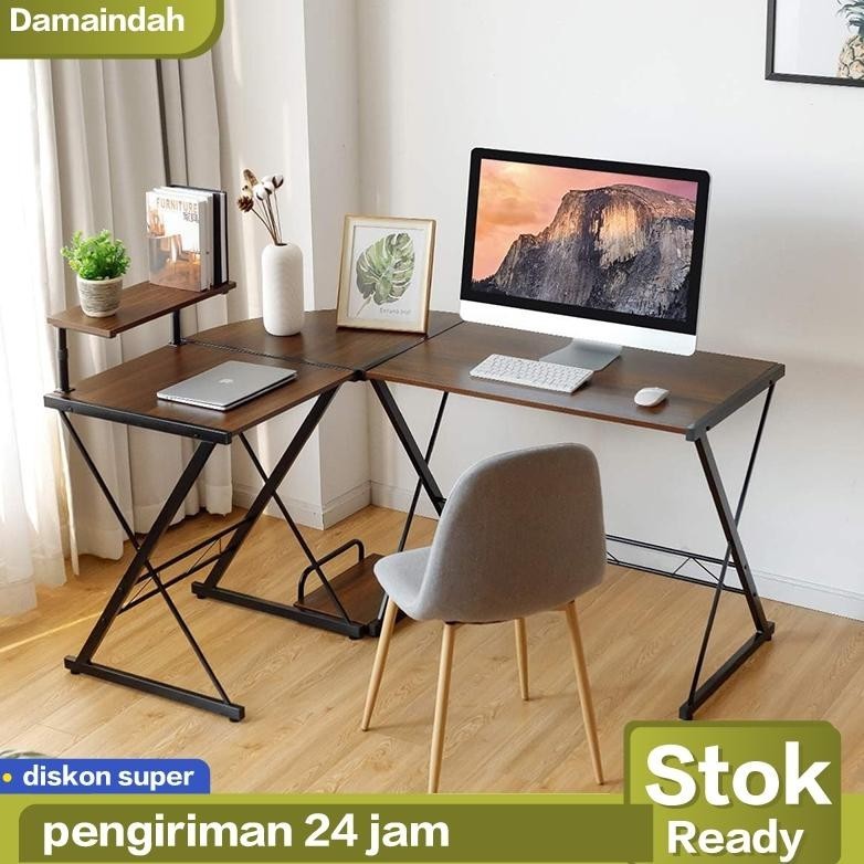 Jual L Shaped Meja Komputer / Meja Komputer Minimalis / Meja Gaming / L ...