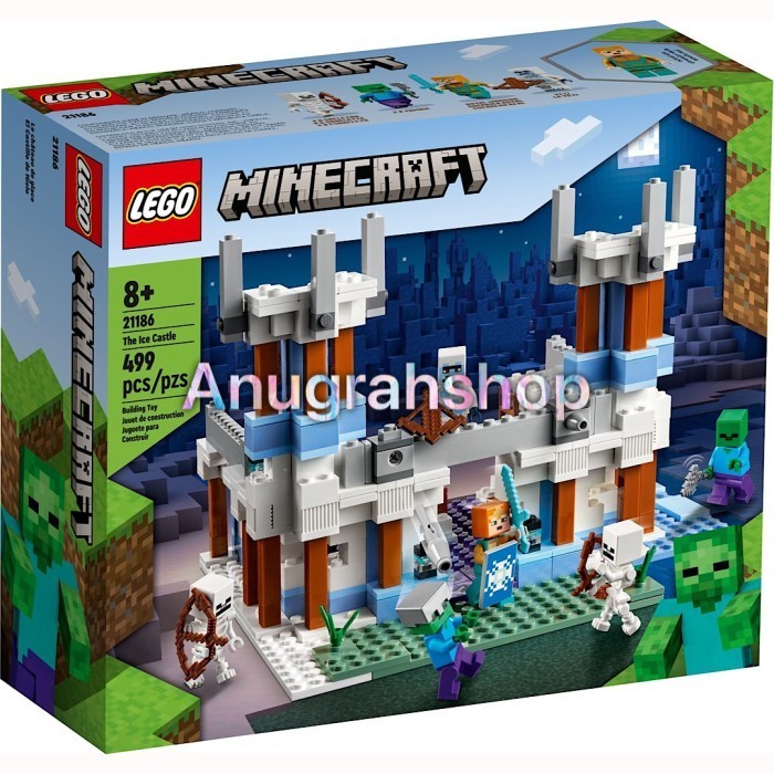 Jual LEGO 21186 MINECRAFT The Ice Castle - Blocktopia | Shopee Indonesia
