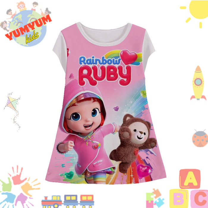 Jual Dress Anak Perempuan Rainbow Ruby v4 Tunik Anak Wanita Film ...