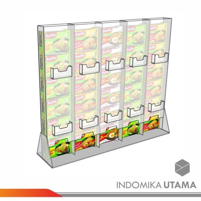Jual TERBARU!! Stand Display Indomie / Rack Indomie / Akrilik Mie ...