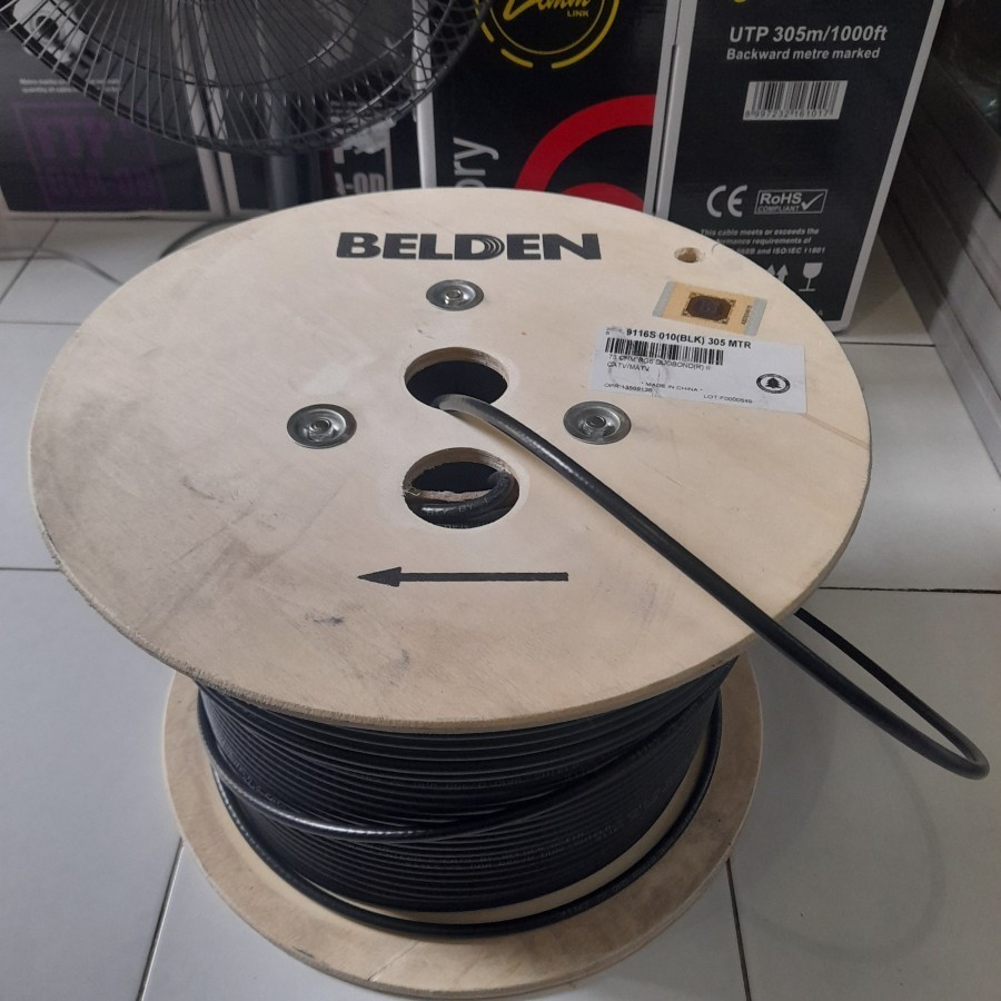 Jual KABEL COAXIAL BELDEN RG6 9116S OROGINAL CCTV & ANTENA | Shopee Indonesia