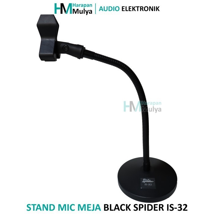 Jual Black Spider Is-32 Mic Table Stand / Microphone Meja + Bonus Jepit ...