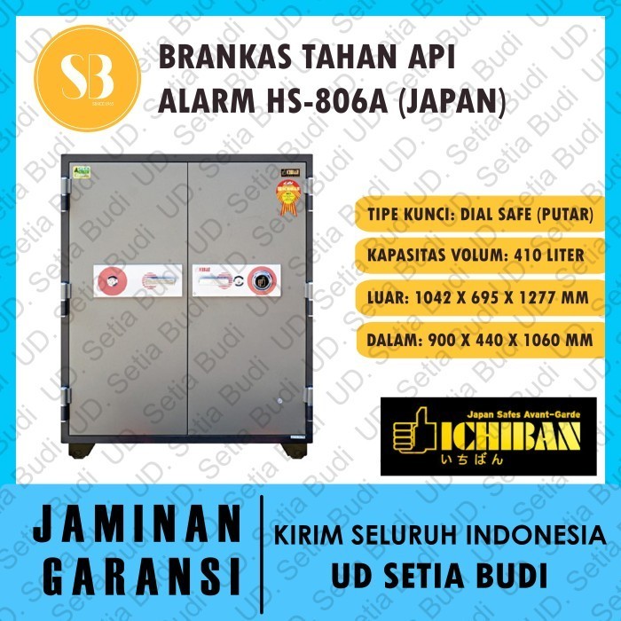 Jual Brankas Ichiban Tahan Api + Alarm Hs-806A | Shopee Indonesia