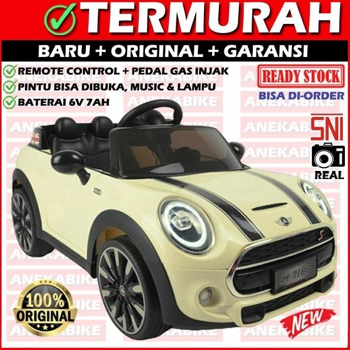 Jual Mobil Aki Anak Remote Mini Cooper PMB M7188 M-7188 | Shopee Indonesia