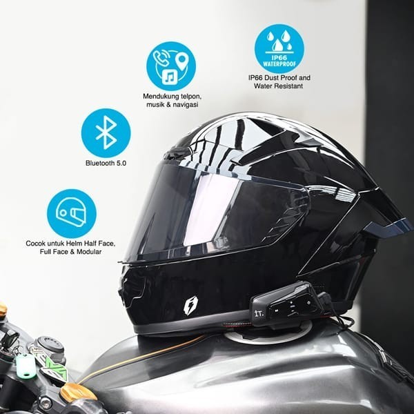 Jual IT R10 Mesh Intercom Bluetooth Headset R10 Garansi Resmi TAM ...