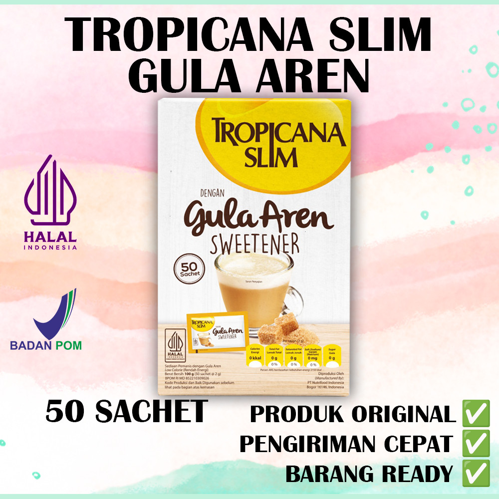 Jual Tropicana Slim GULA AREN Box 50 Sachet | Shopee Indonesia