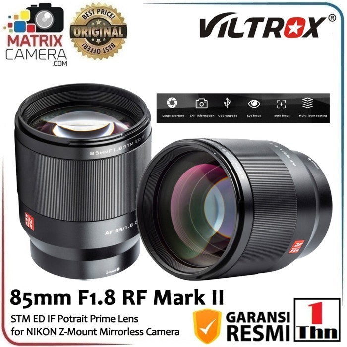 Jual Viltrox Lensa 85mm F1.8 STM AF for Nikon Z Mount Mirrorless Camera | Shopee Indonesia