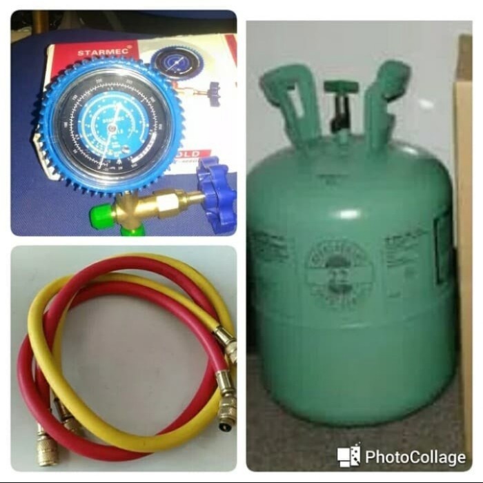 Jual Paket Isi Freon Sendiri R22 Isi 1 Kg Free Tabung Tinggal Pakai ...