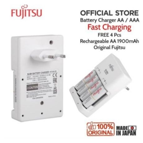 Jual Fujitsu Charger 6Jam Bonus 4 Pcs Baterai Aa 1900Mah Charge A3 / A2 ...