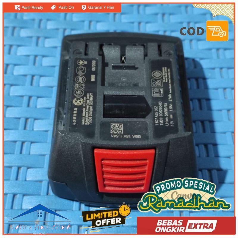 Jual BOSCH BATTERY BATRE BOR CORDLESS BOSCH 18 V 1.5AH LI ION | Shopee ...
