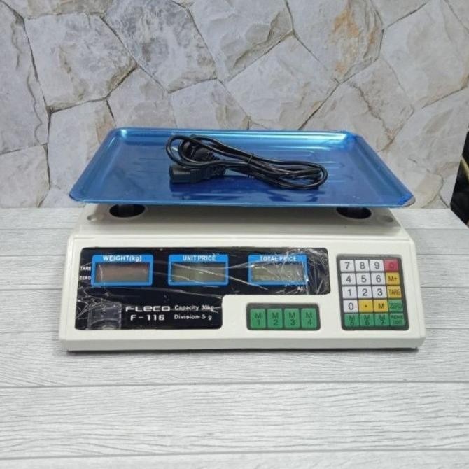 Jual [Bisa Cod] Timbangan Dapur Digital 30Kg Fleco F-116 Daging / Buah ...