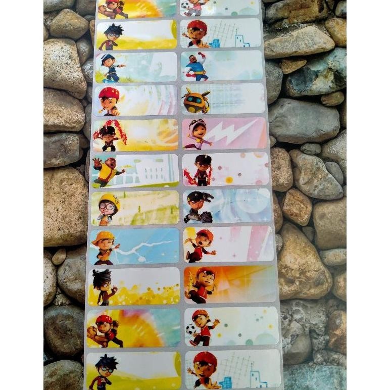 Jual Stiker Label Nama Name Sticker Waterproof Anti Air Boboiboy Promo ...