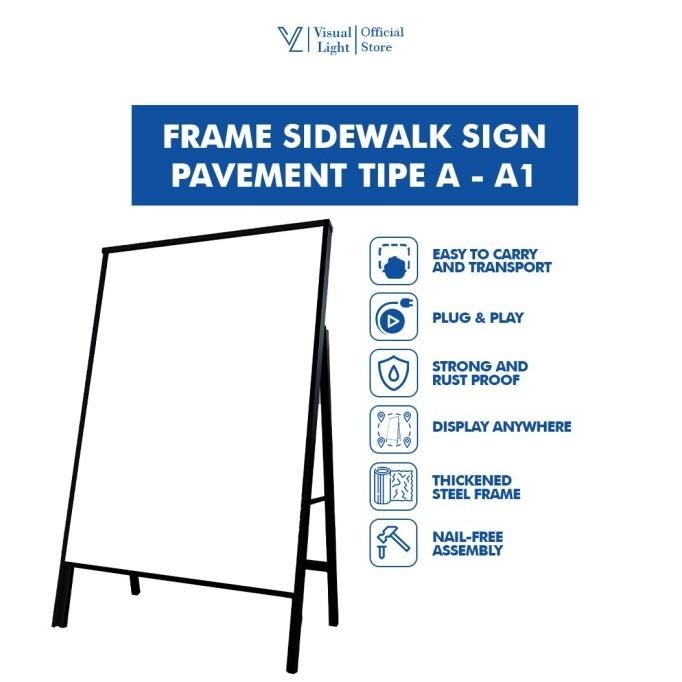 Jual Jual Frame Sidewalk Sign Pavement - Display Papan Led Tipe A ...