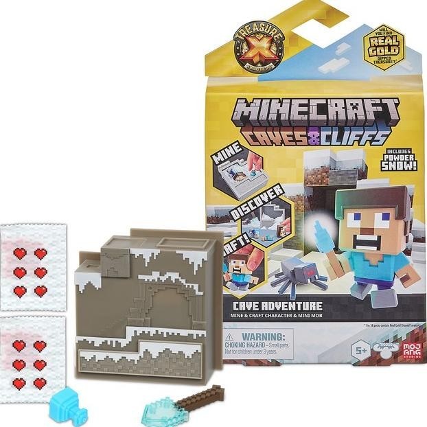Jual Mainan Figure Treasure X Minecraft Caves & Cliffs Cave Adventure ...