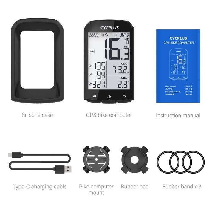 Jual Cycplus M1 Gps Cyclocomp Speedometer Odometer Xoss App Strava ...