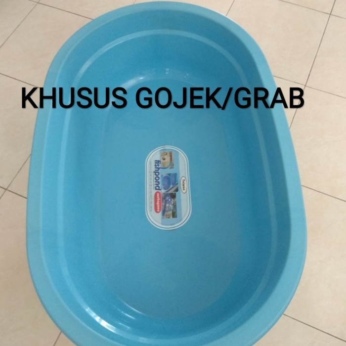 Jual Bak Fiber Biru Plastik Ikan Fishpond Gojek/Grab | Shopee Indonesia