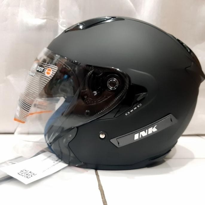 Jual Helm Ink Metro Solid Black Doff Original (Double Visor) | Shopee ...